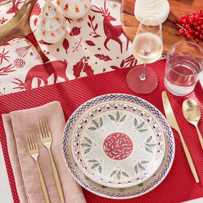 Scandi Forest Stoneware Dinnerware (Set of 16) | West Elm