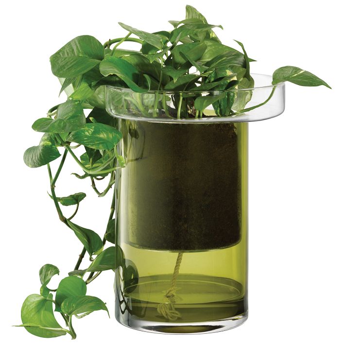 Balcony Glass Self-Watering Planter | West Elm
