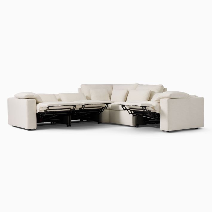 Harmony Modular Motion Reclining 5-Piece L-Shaped Sectional (122 ...