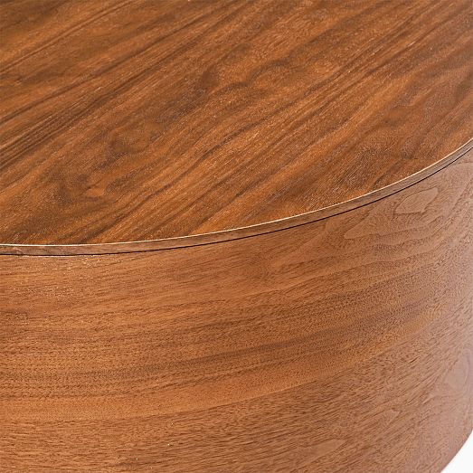 Volume Round Drum Coffee Table - Wood | Modern Living Room Furniture ...