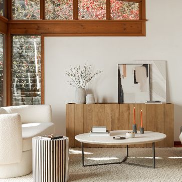 Striped Side Table | West Elm