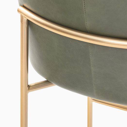 Jack Metal Frame Leather Bar & Counter Stools | West Elm