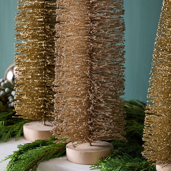 Champagne Bottle Brush Trees | West Elm