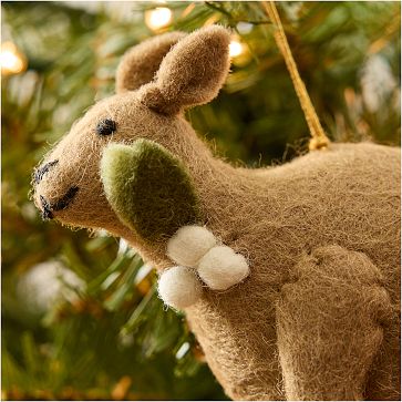 Baby's First Holiday Felt Kangaroo Ornament | West Elm
