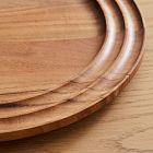 Grooved Wood Charger | West Elm