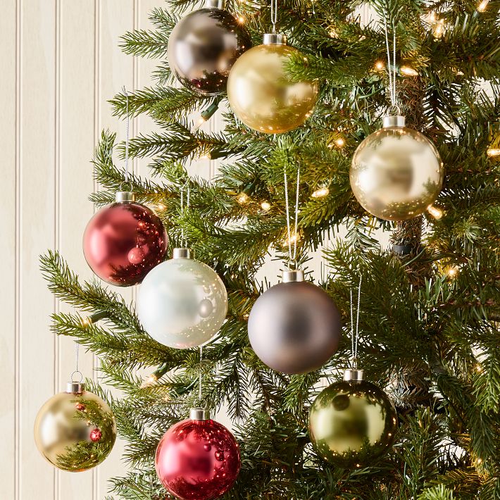 Pure Glass Ball Ornament Box (Set of 9) | West Elm