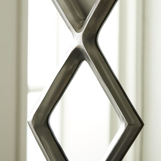 Overlapping Diamonds Metal Wall Mirror - 54"W x 36"H | West Elm
