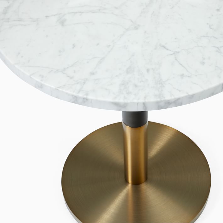 Orbit Continental Tea Height Round Table - Marble | West Elm