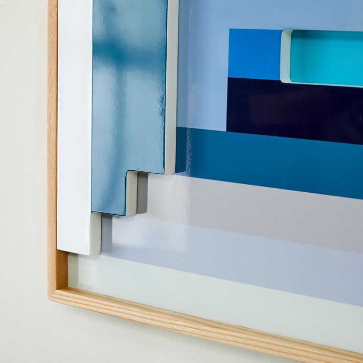 Colorblock Lacquer Square Dimensional Wall Art by Margo Selby | West Elm