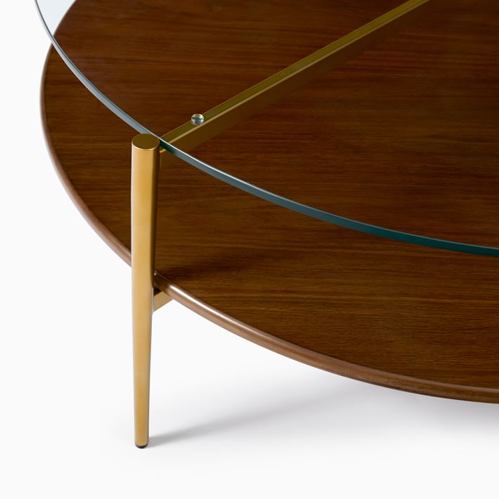 Mid-Century Art Display Round Coffee Table (34"–42") | West Elm