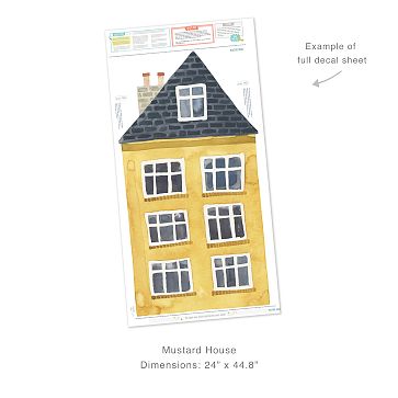 Mej Mej Rooftop House Peel & Stick Wall Decals | West Elm