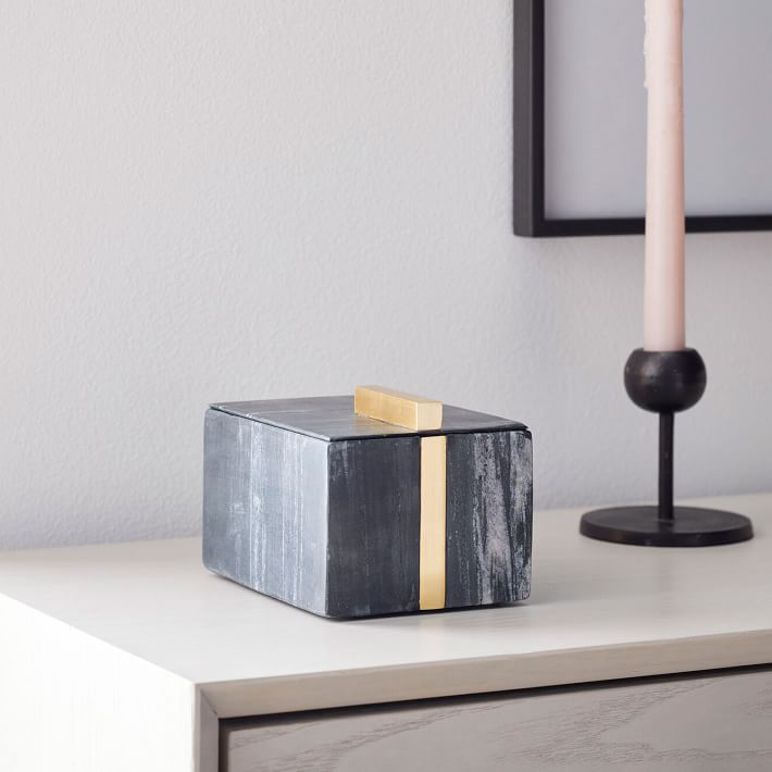 Seamless Shaped Marble Boxes | West Elm