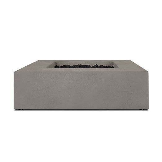 Square 40" Outdoor Concrete Fire Table | West Elm