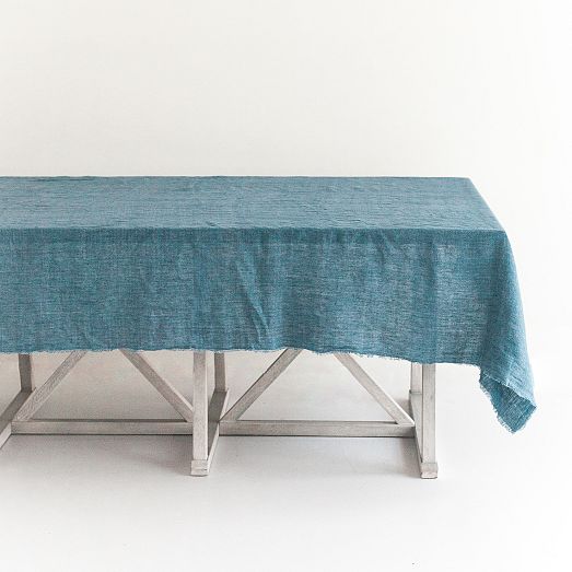 Creative Women Stone Washed Linen Tablecloth Collection | West Elm
