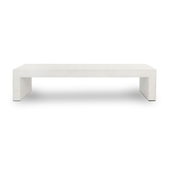 Concrete Waterfall Rectangle Coffee Table | Modern Living Room ...