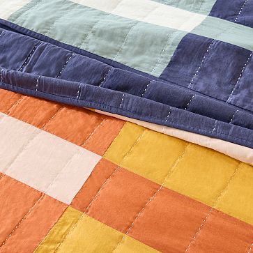 Anchal Project Multi-Check Quilt Throw Collection | West Elm