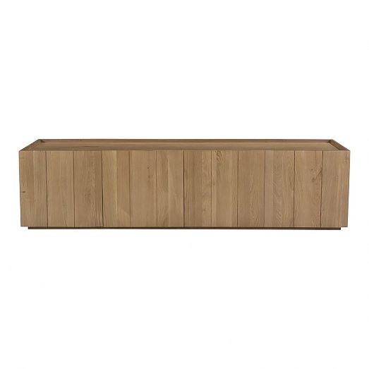 Modern Paneled Wood Media Console (72