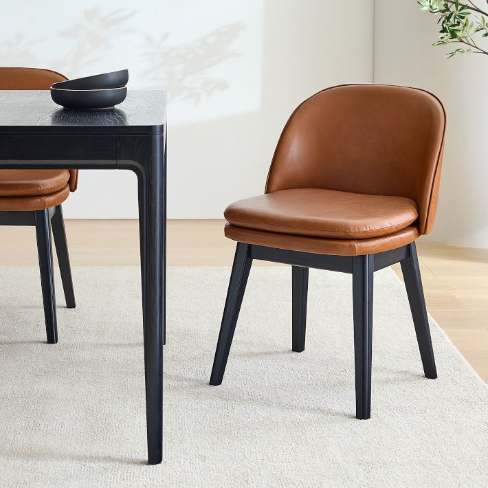 Wayne Leather Side Dining Chair | West Elm