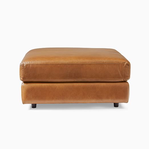 Urban Leather Ottoman | West Elm