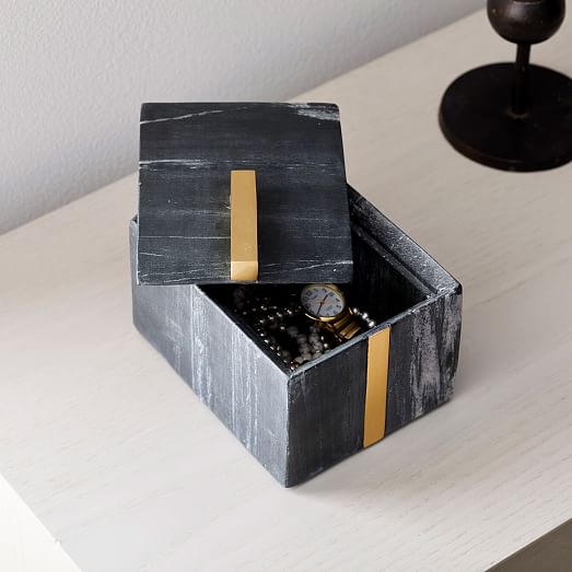 Seamless Shaped Marble Boxes | West Elm