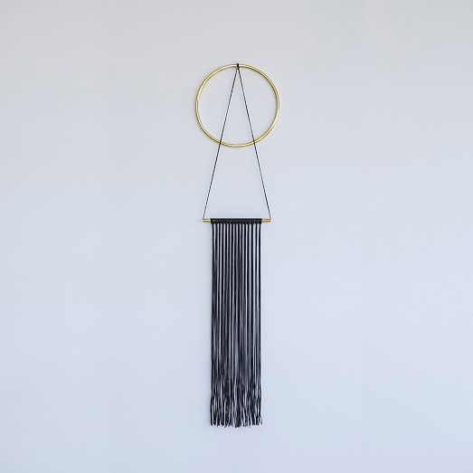 Aurea Walldeco Small Brass & Black Wall Hanging | West Elm