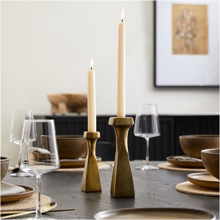 Geometric Metal Taper Holders | West Elm