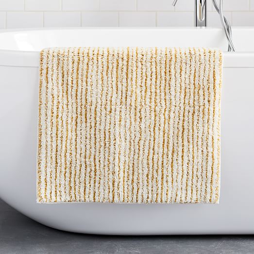 Organic Tufted Stripe Bath Mat | West Elm