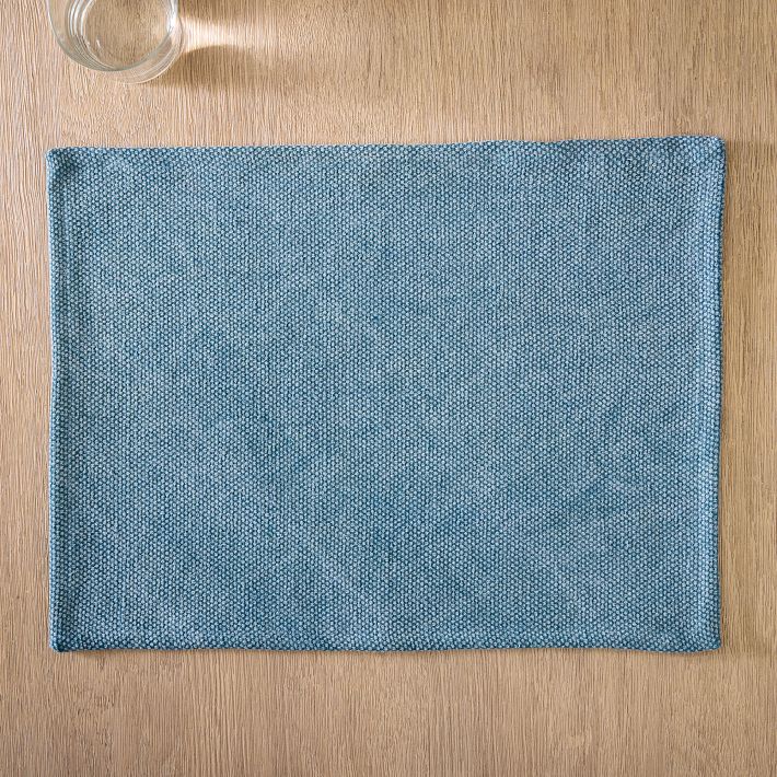 Textured Canvas Cotton Placemat Sets | West Elm