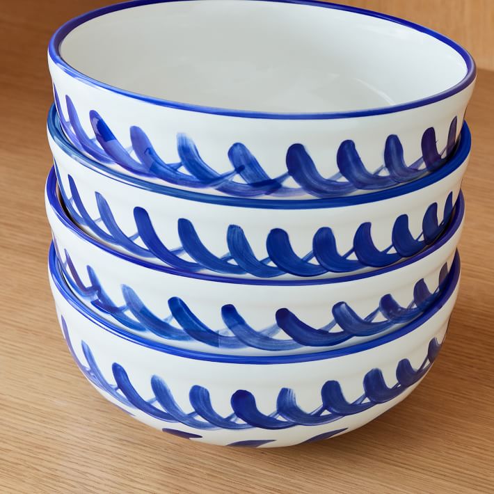 Cabana Hand-Painted Pasta Bowl Sets | West Elm