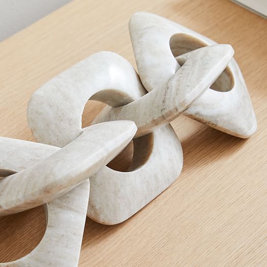 Bellport Link Marble Stone Objects | West Elm
