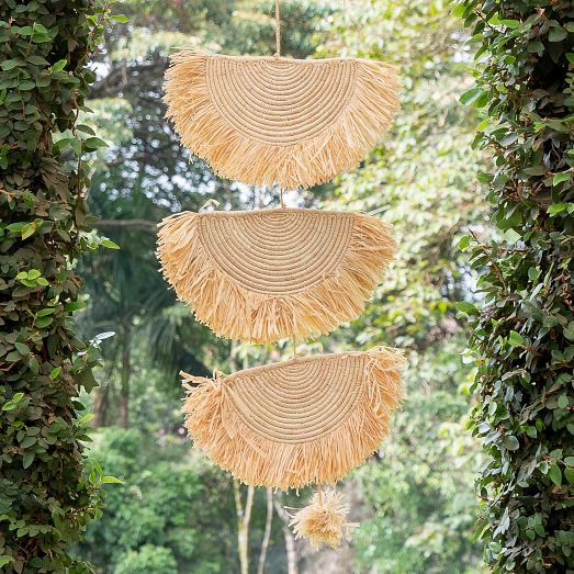 Floc Raffia Parade Wall Hanging | West Elm