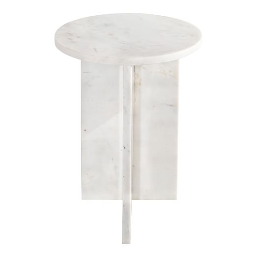 Angled Base Marble Side Table | West Elm