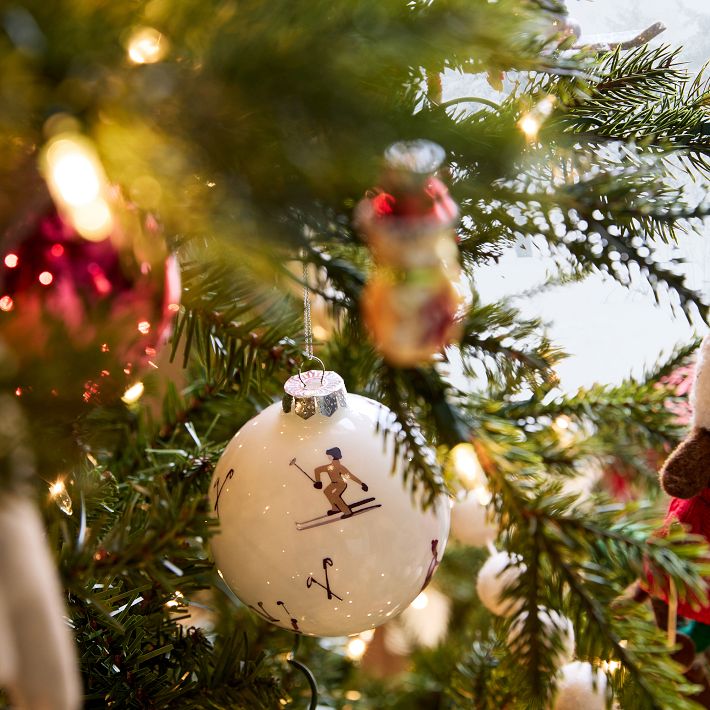 Glass Ski Ball Ornament | West Elm