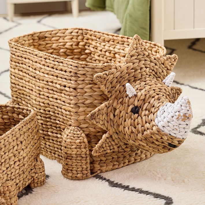 Water Hyacinth Dino Baskets (Set of 2) | West Elm
