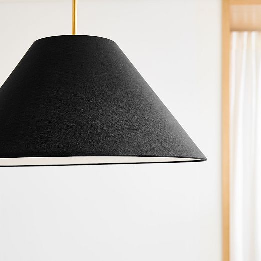 Sculptural Fabric Cone Pendant | West Elm