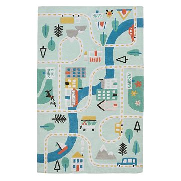Busy Town Activity Play Rug | West Elm