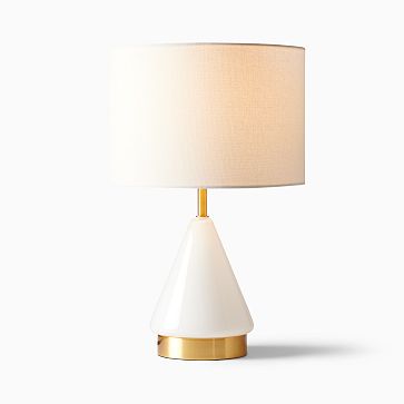 Metalized Glass USB Table Lamp | Modern Light Fixtures | West Elm