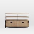 Industrial Modular Media Set With Open + Closed Storage, Entertainment ...