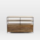 Industrial Modular Media Set With Open + Closed Storage, Entertainment ...