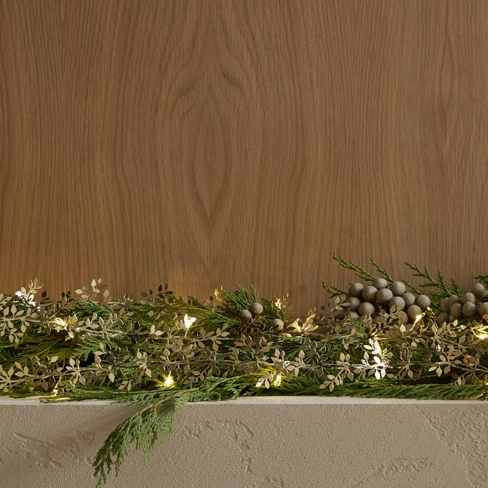 LED Metal Leaf Garland | West Elm