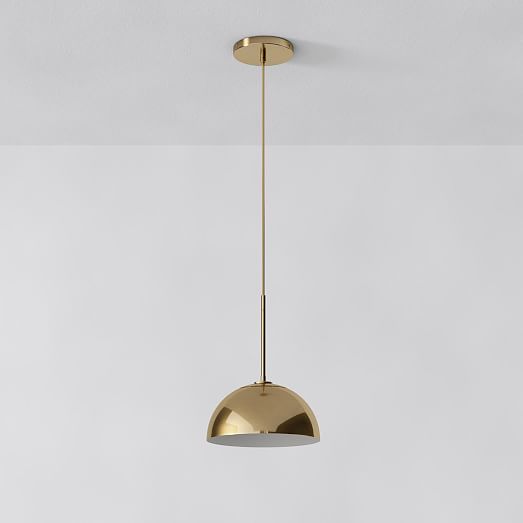 Sculptural Metal Hardwired Pendant (11.5"–18") | West Elm