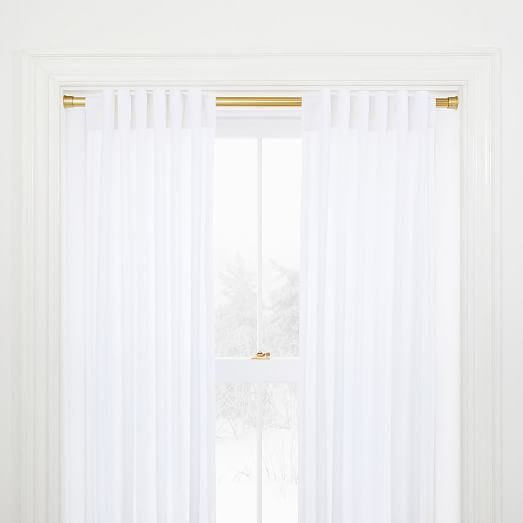 Inside Mount Curtain Rod - Antique Brass | West Elm