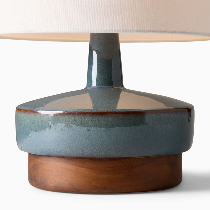 Wood & Ceramic Table Lamp | Modern Light Fixtures | West Elm