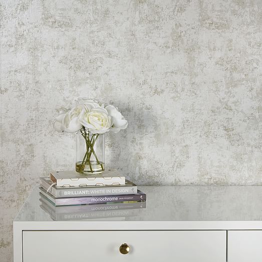Distressed Gold Leaf Wallpaper | West Elm