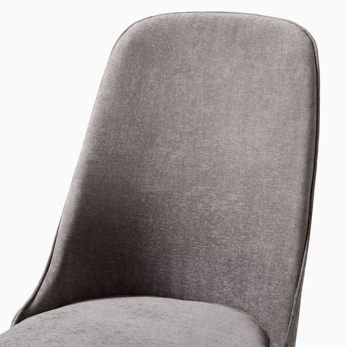 Mid-Century High-Back Dining Chair - Metal Legs | West Elm