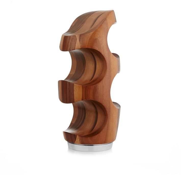 Nambe Vie Curved Wood Wine Rack | West Elm