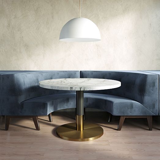 Orbit Faux Marble Extra Large Restaurant Table - Round | West Elm