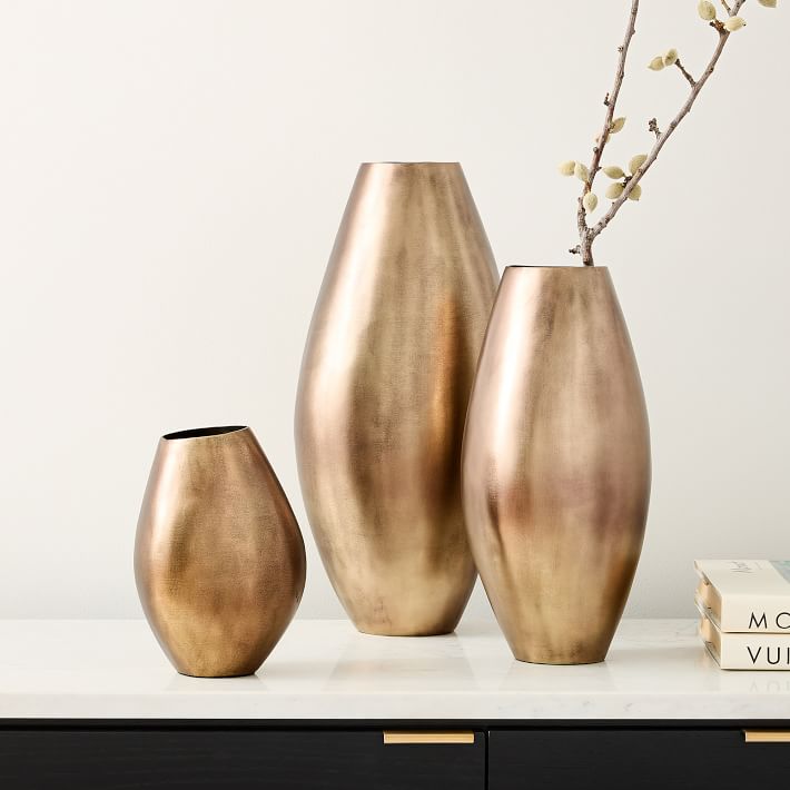 Organic Metal Vases | West Elm