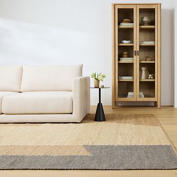 Angled Modern Form Jute Rug | West Elm