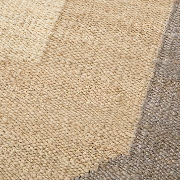 Angled Modern Form Jute Rug | West Elm